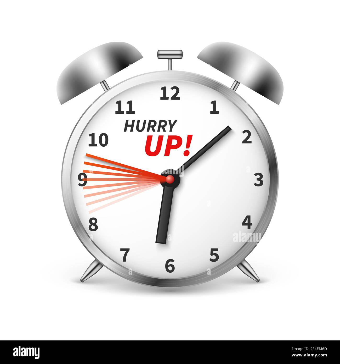 Hurry up vector concept background with alarm clock. Illustration of ...