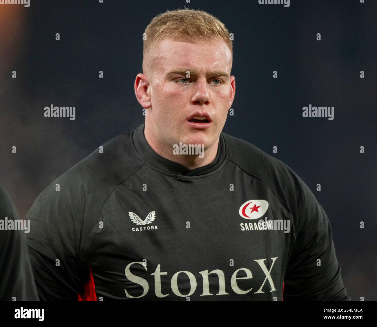 Limerick, Ireland. 12th Jan, 2025. Phil Brantingham of Saracens during ...