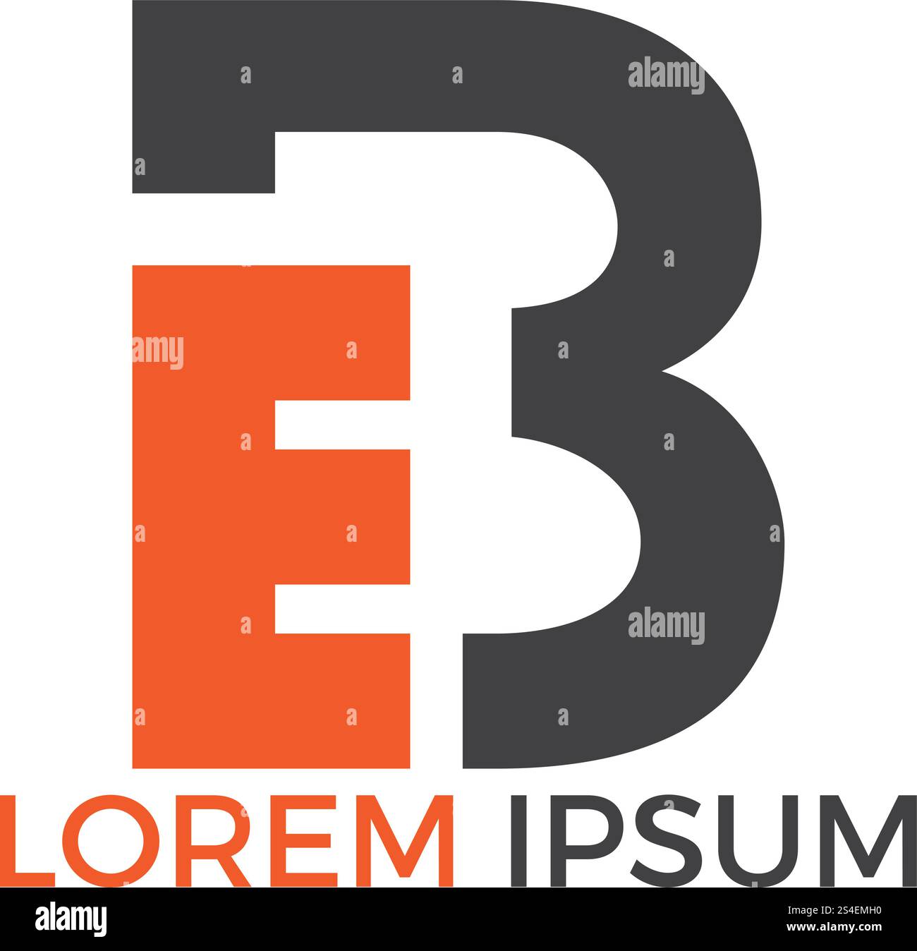 EB letter logo design vector illustration. Creative Letter EB letter ...