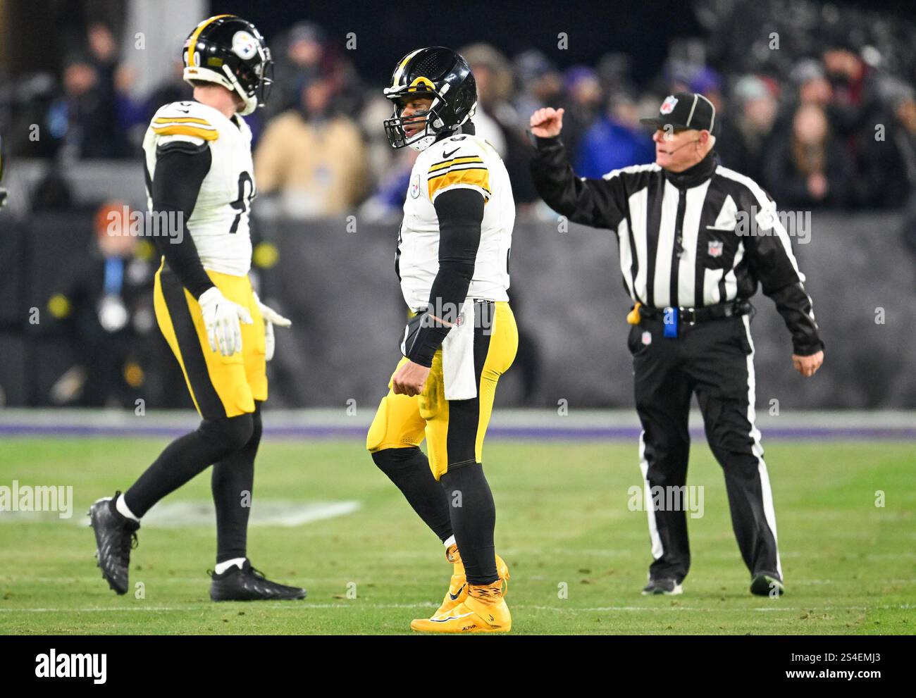 Pittsburgh Steelers quarterback Russell Wilson (3) exits the field ...