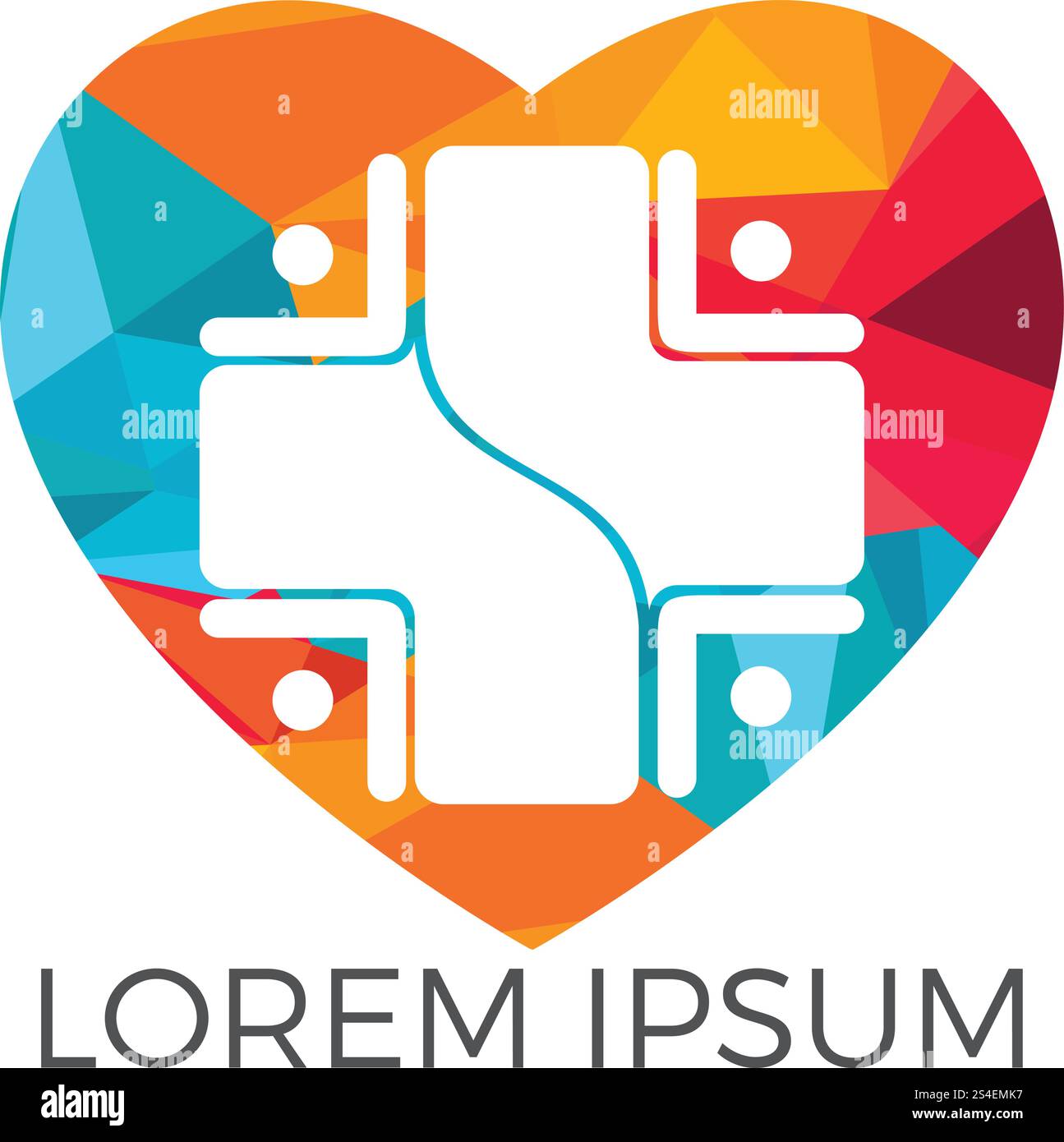 Health Care Community Logo Design. Heart Shape Community Care Logo ...