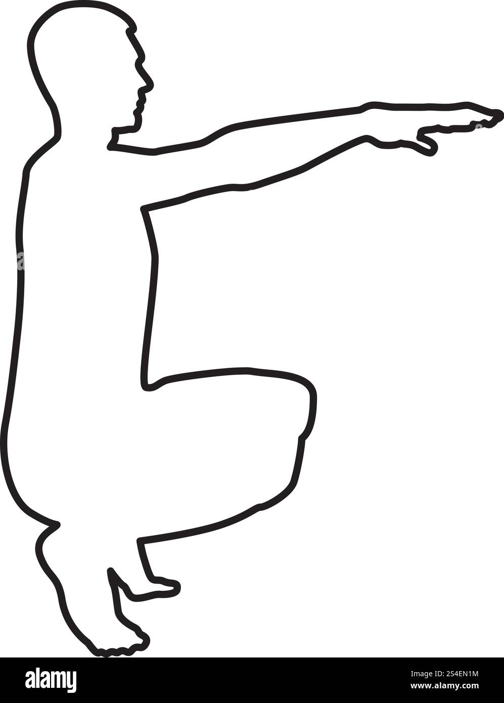 Crouching Man doing exercises crouches squat Sport action male Workout ...