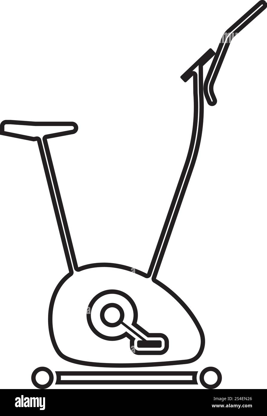 Exercise bicycle Stationary bike Exercycle icon black color vector ...
