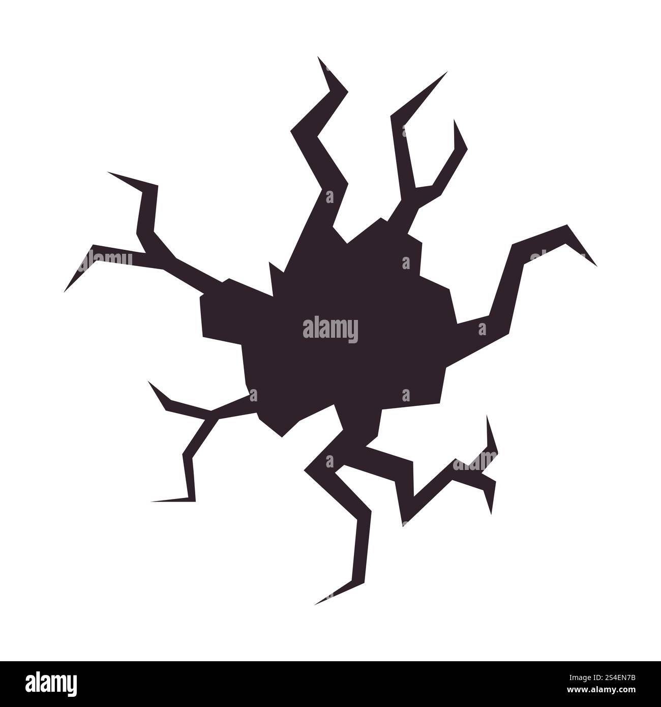Hole cracks in broken Stock Vector Images - Alamy