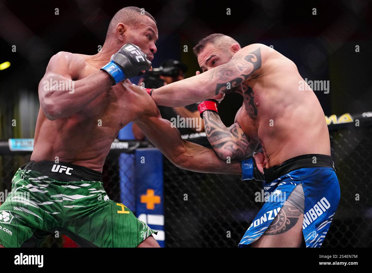 LAS VEGAS, NV - JANUARY 11: Santiago Ponzinibbio and Carlston Harris ...