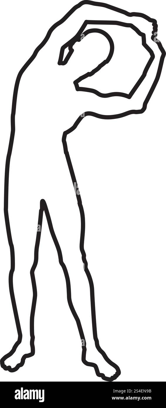 Man doing exercises tilts to the side Sport action male Workout ...