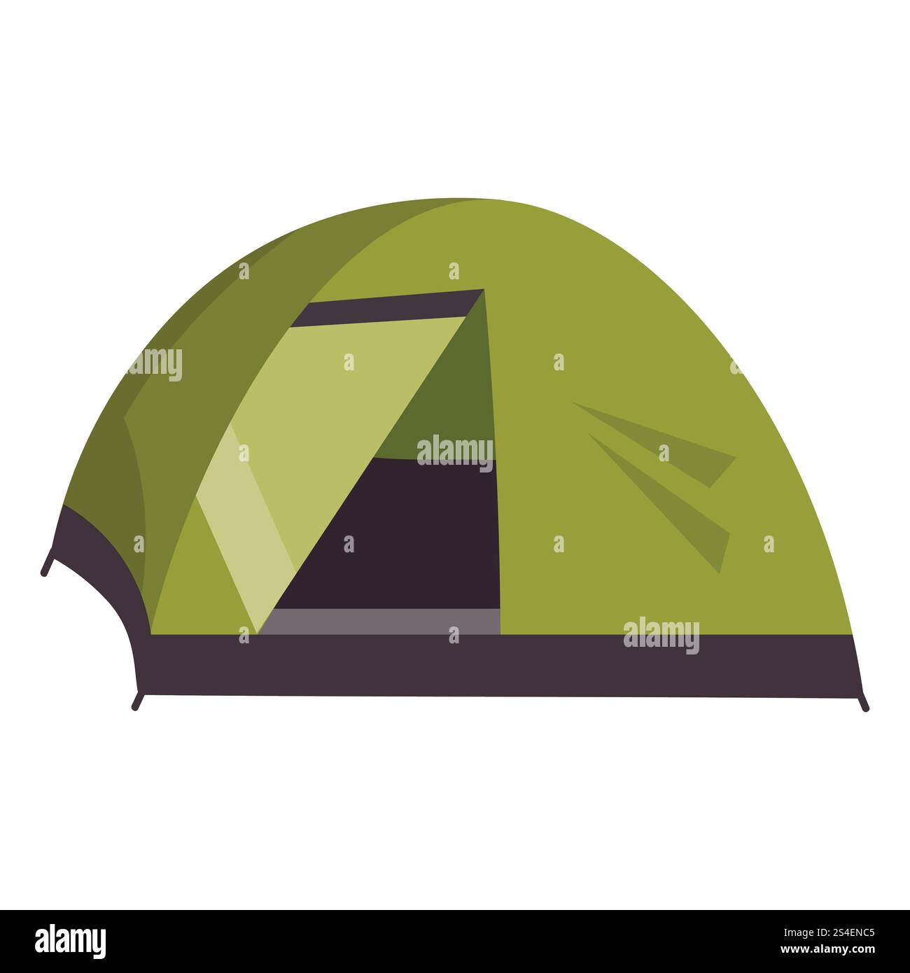 Cartoon camping tent in flat style isolated Stock Vector Image & Art ...