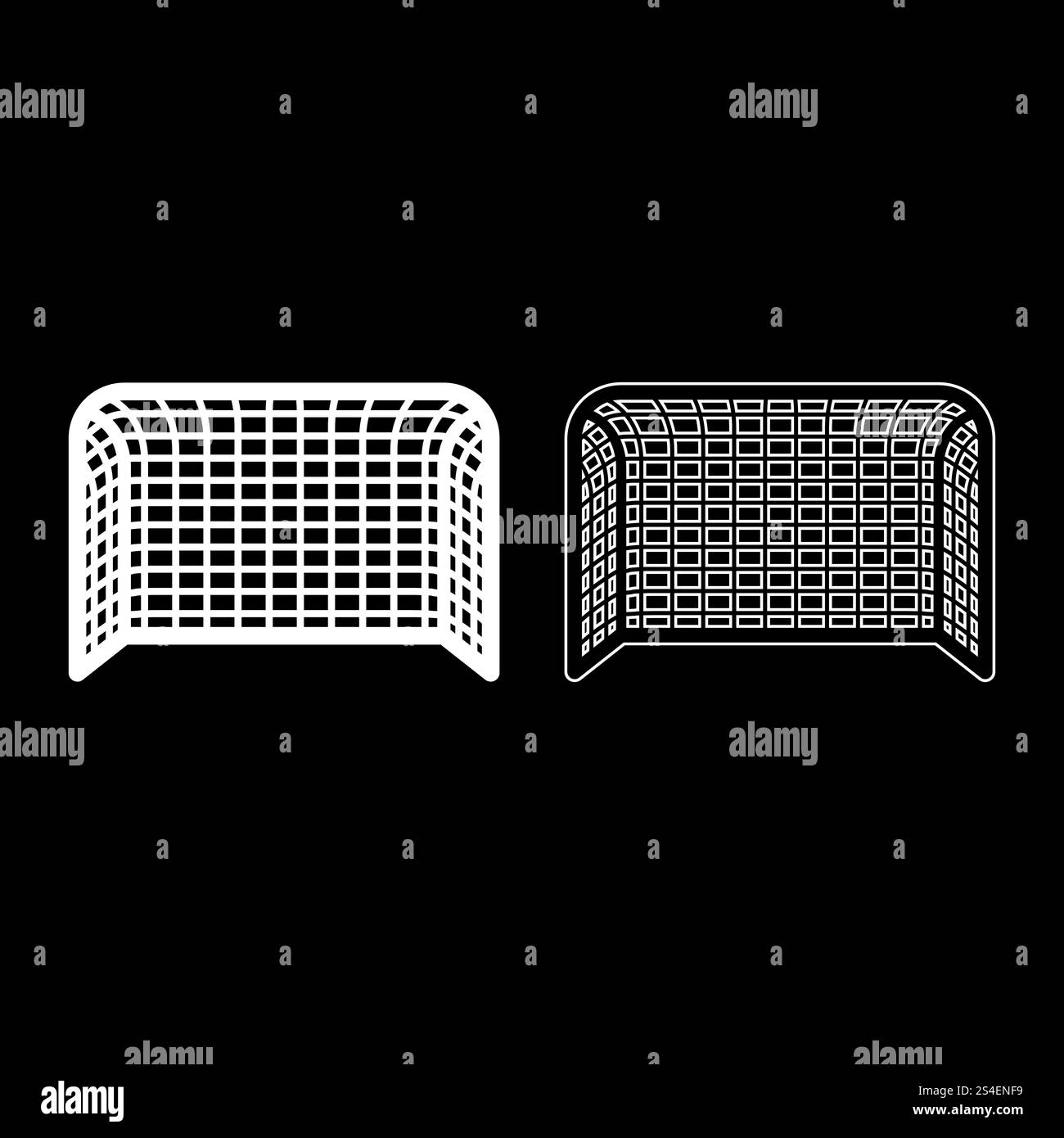Soccer gate Football gate Handball gate Concept score icon set white ...