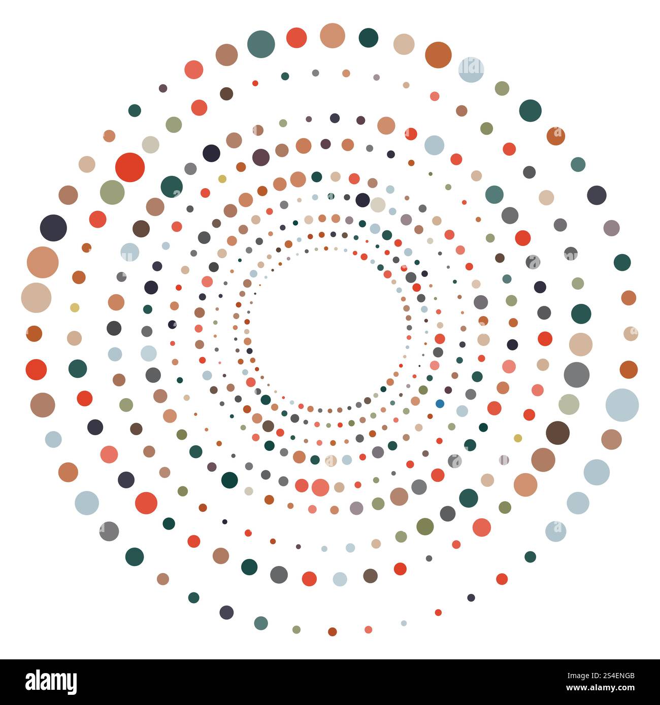 Colorful halftone round element, twister, halftone circular texture ...