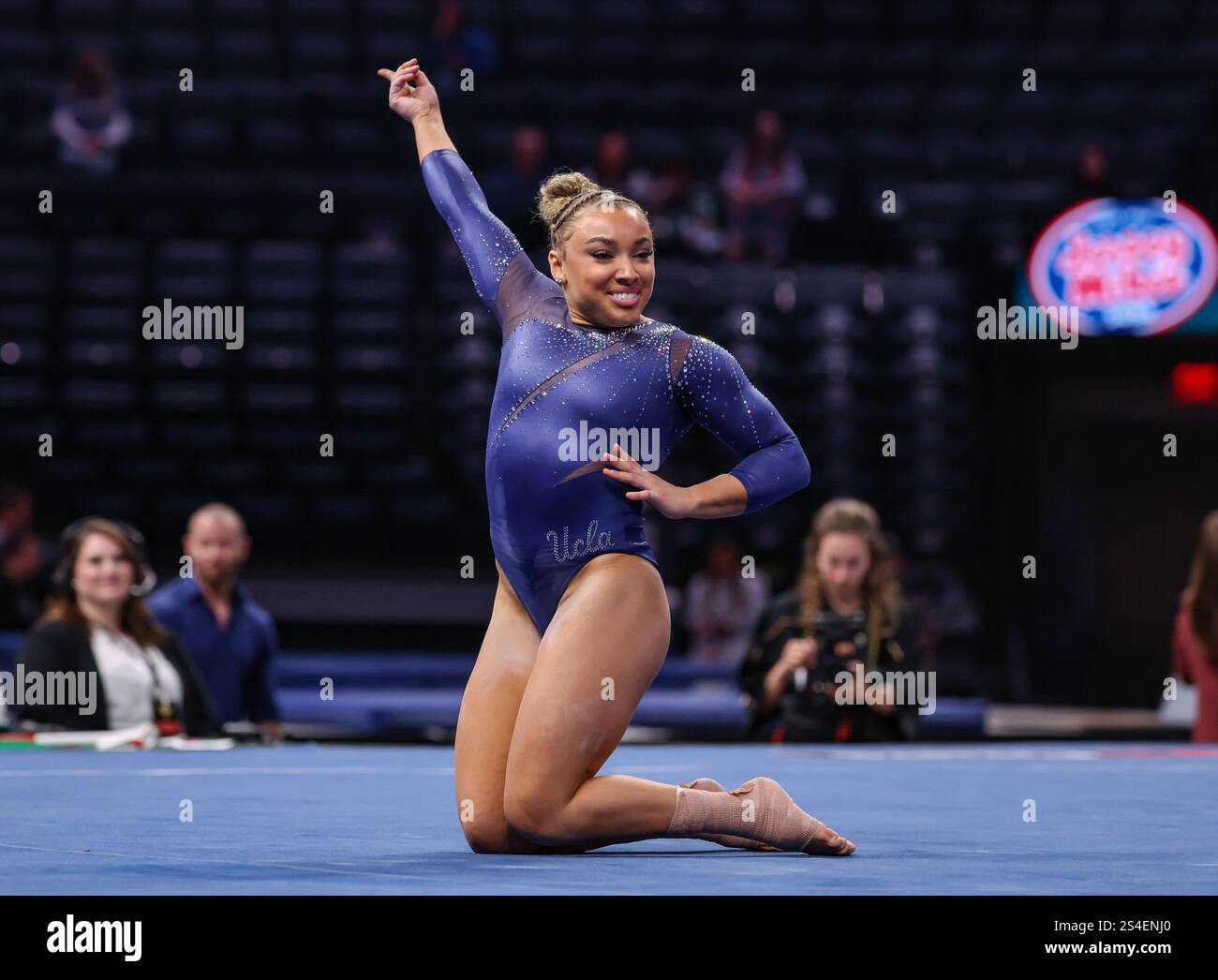 Oklahoma City, OK, USA. 11th Jan, 2025. UCLA's Macy McGowan on the ...