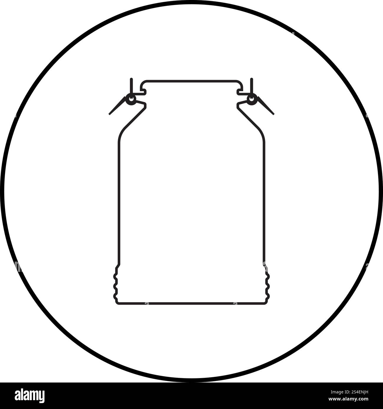 Milk can container icon black color outline vector illustration flat ...