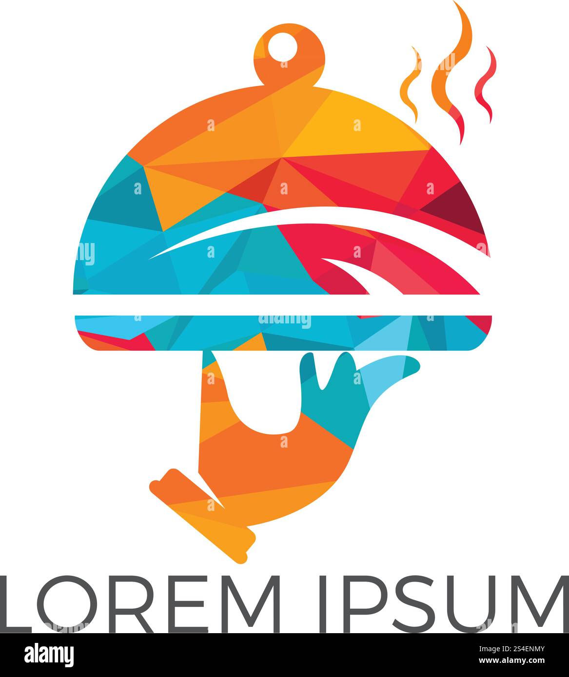 Abstract logo for cafe or restaurant. Graphic food icon symbol for ...