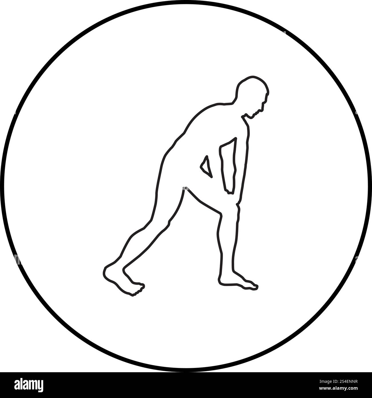 Man doing exercises for warm up Sport action male Workout silhouette ...