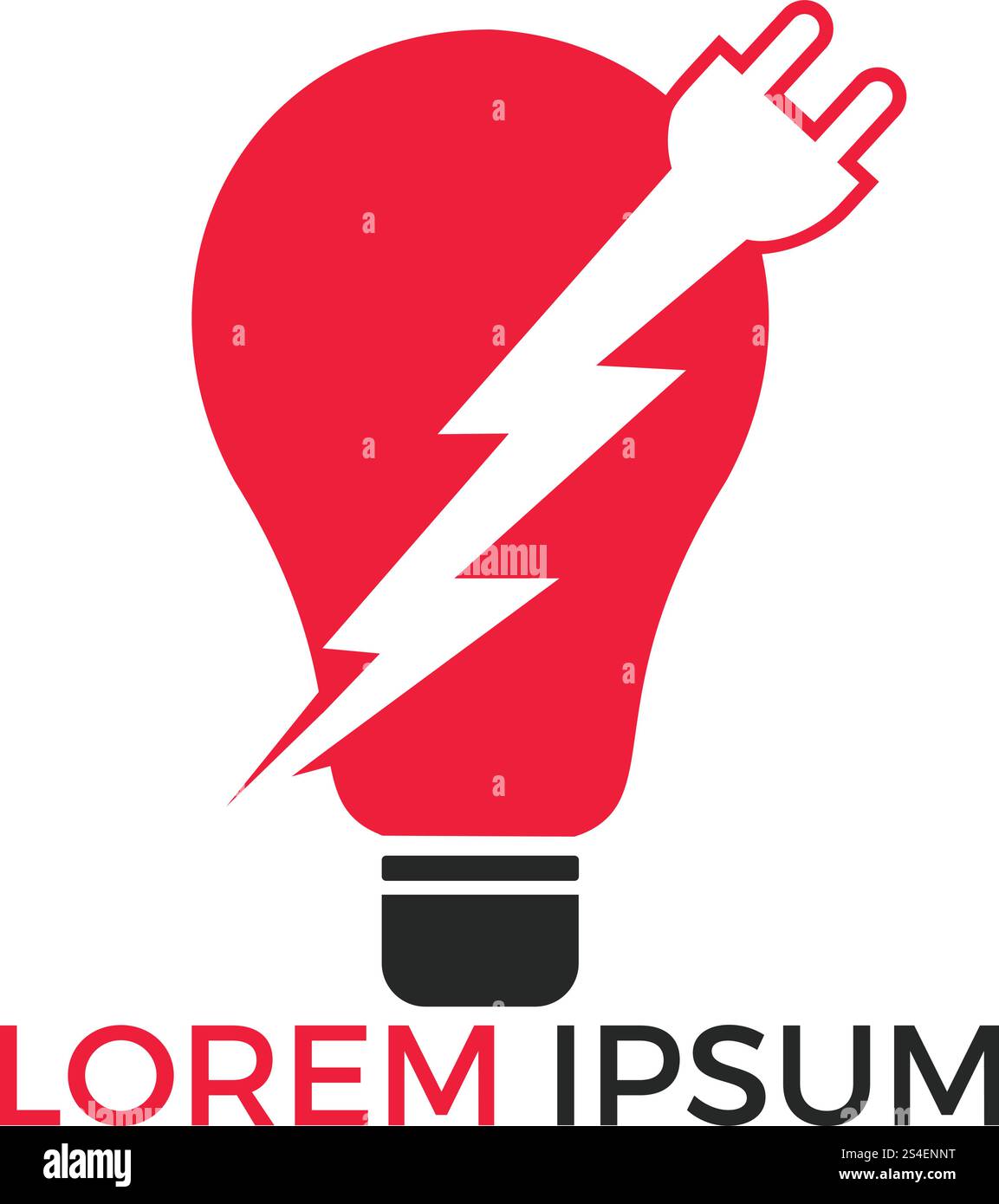 Light Lamp Electric Logo Design. Light bulb logo template with powers ...