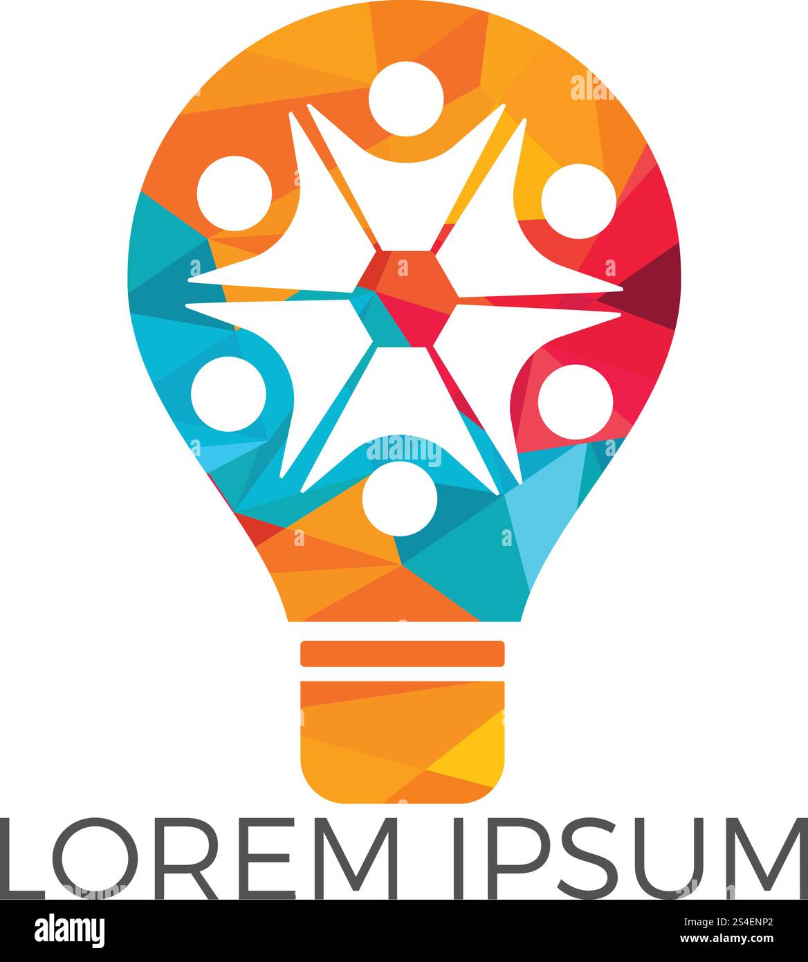 People in light bulb vector design. Corporate business and industrial ...