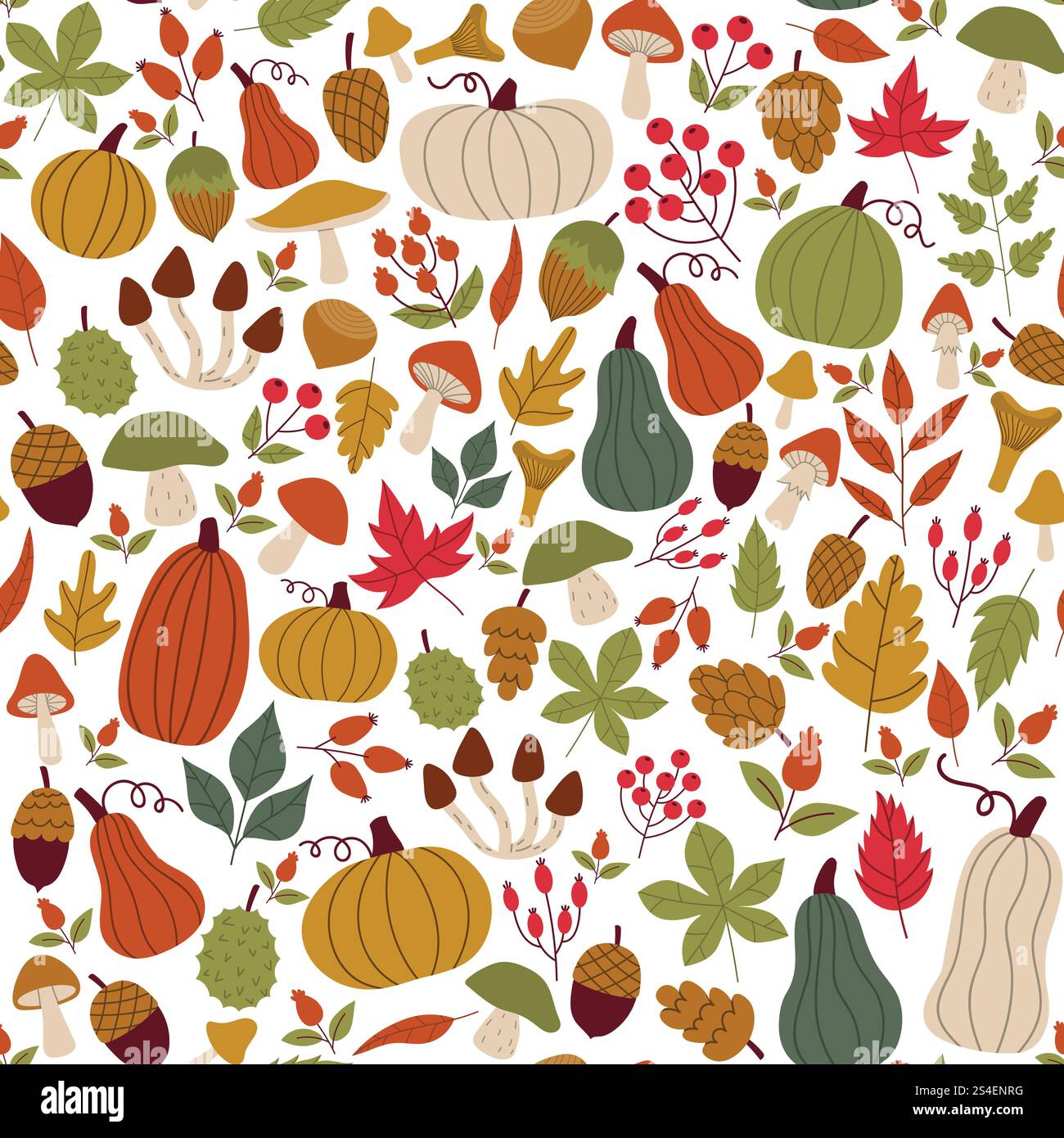 Flat fruit flower pattern Stock Vector Images - Alamy