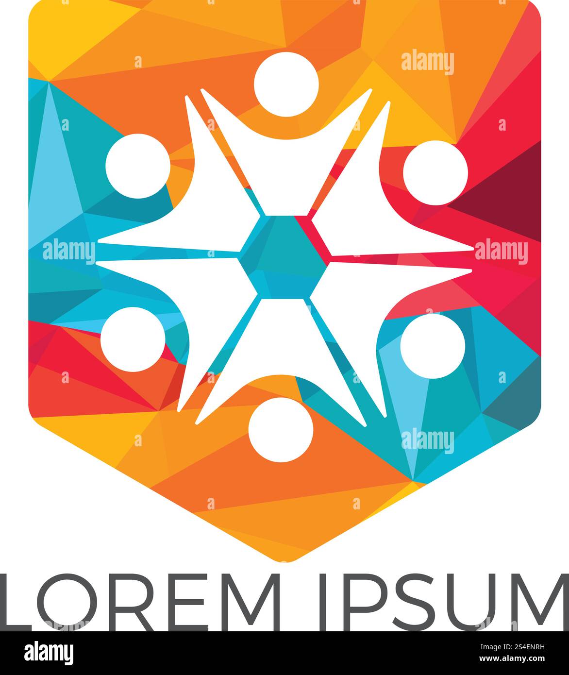 Community abstract logo. Happy People logo. Teamwork symbol. Social ...