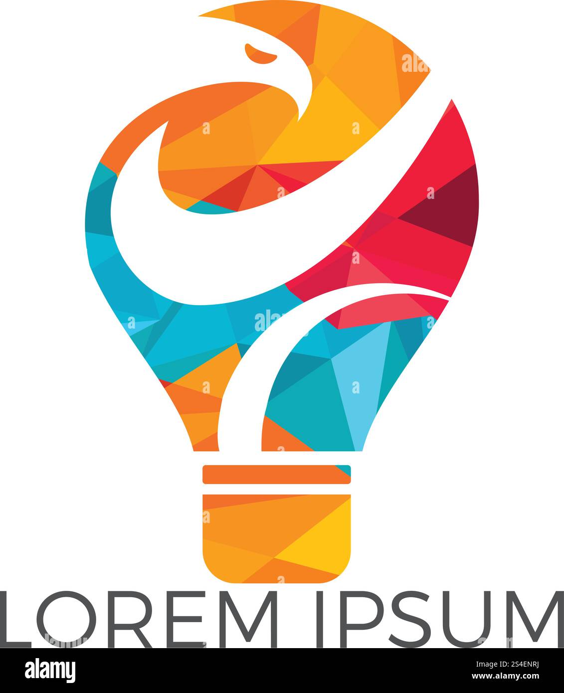 Eagle light bulb logo design. Creative idea concept design Stock Vector ...