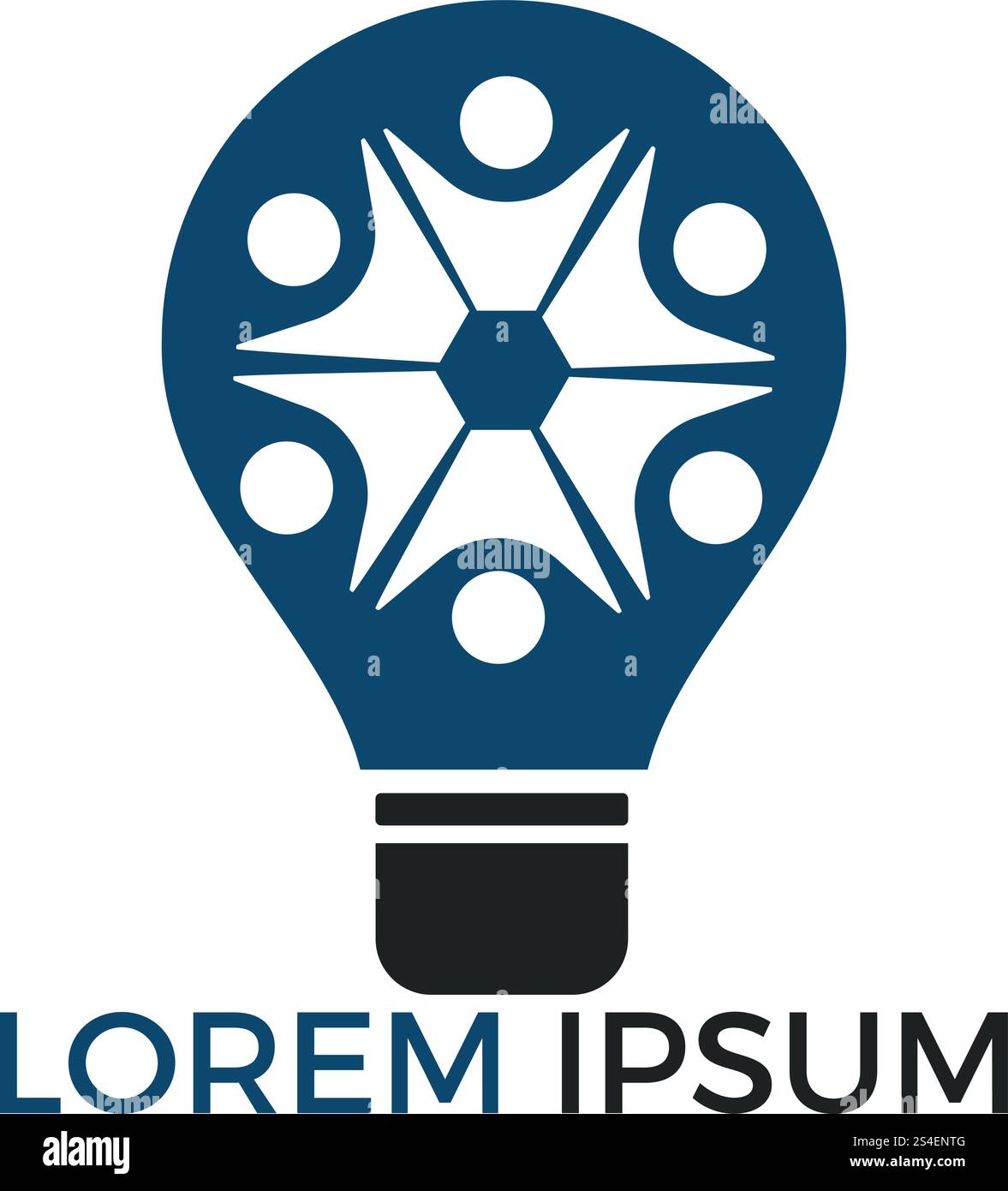 People in light bulb vector design. Corporate business and industrial ...