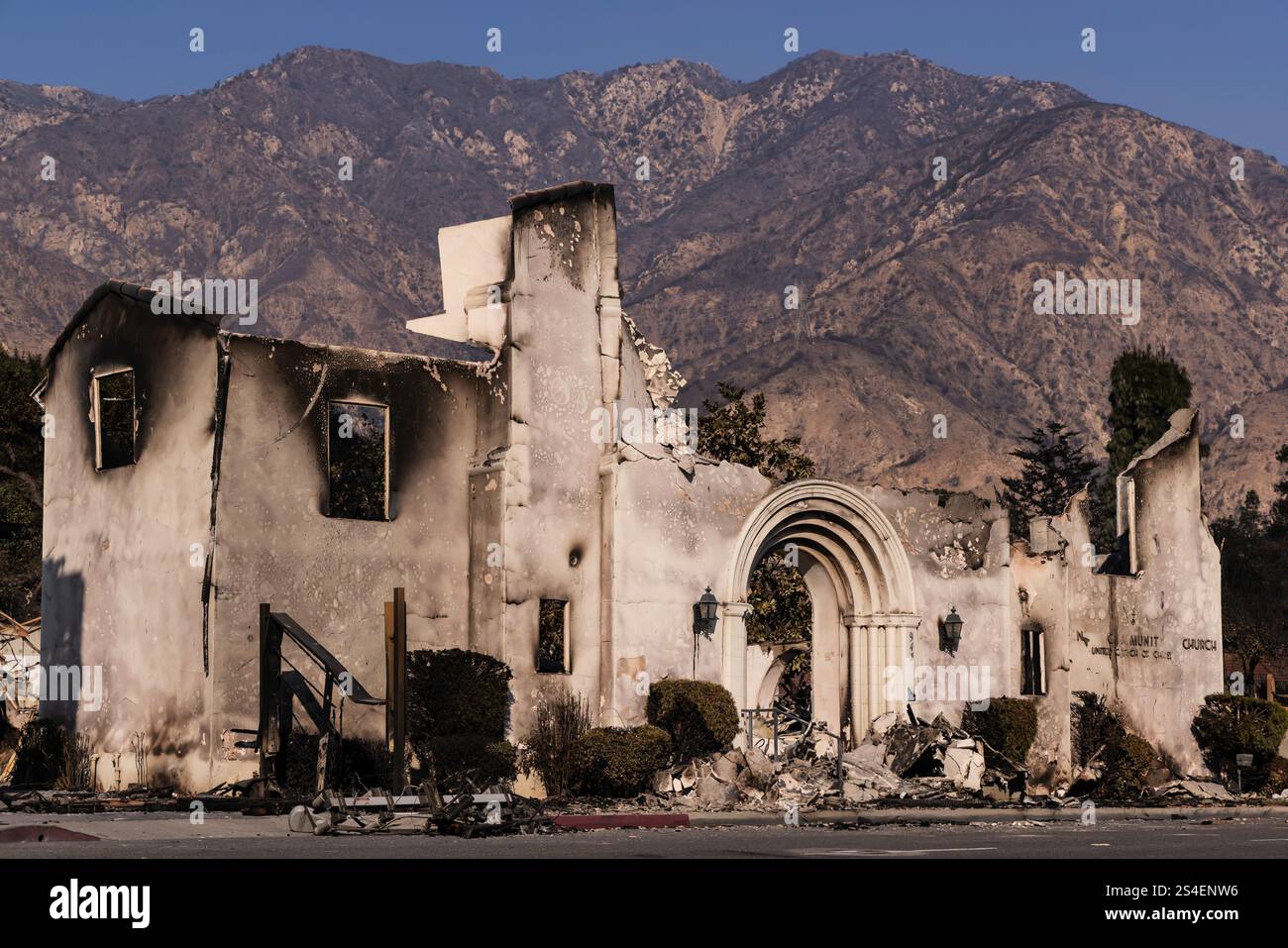 Altadena, USA. 11th Jan, 2025. Fire aftermath in the community of ...