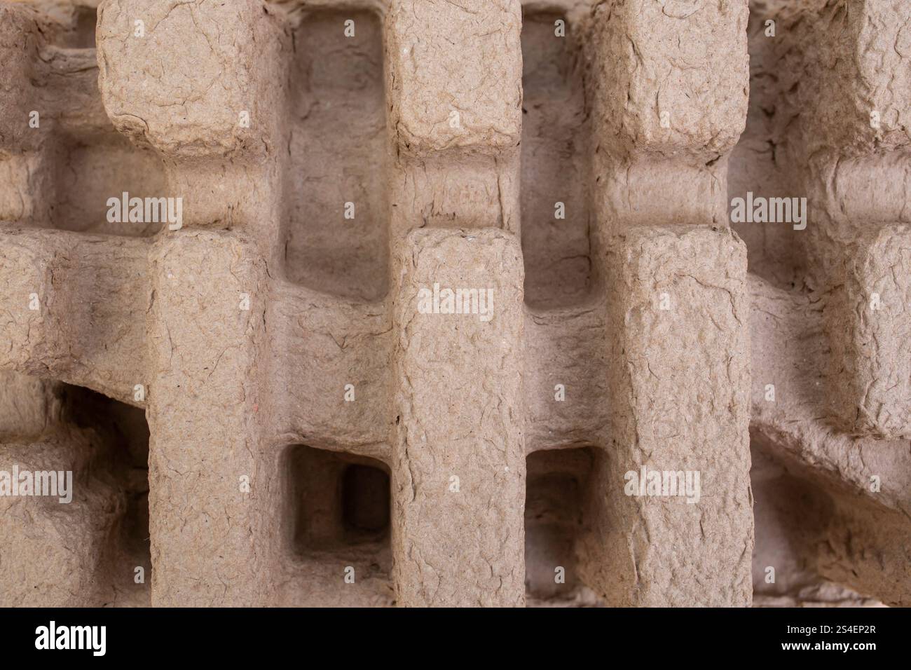 Recycled cardboard form for packaging protection , abstract structure ...