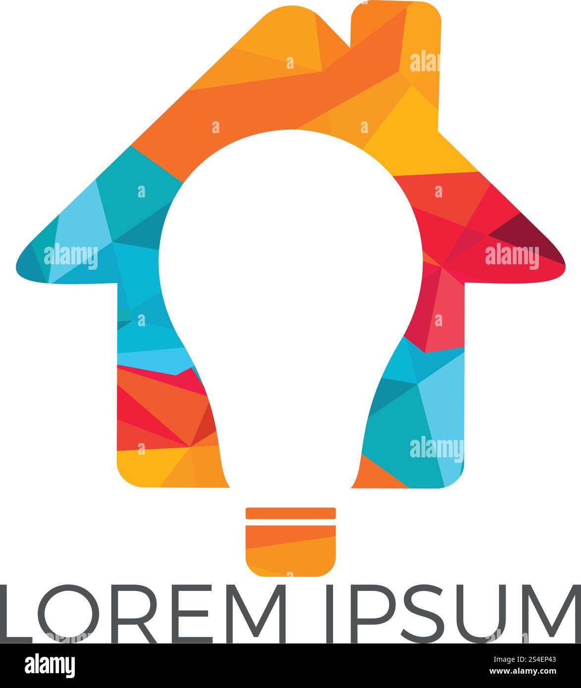 Smart house logo design. Light bulb with house logo. Concept for smart ...