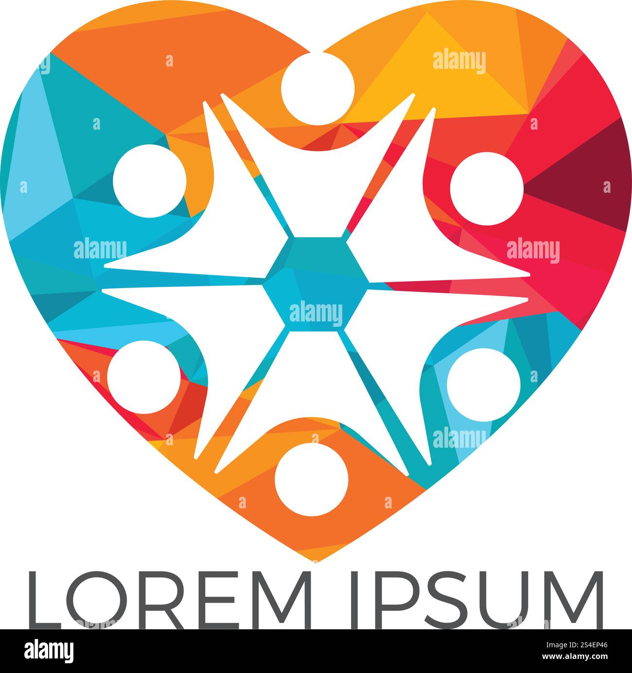 Adoption and Community care Logo. Simple concept for colorful community ...