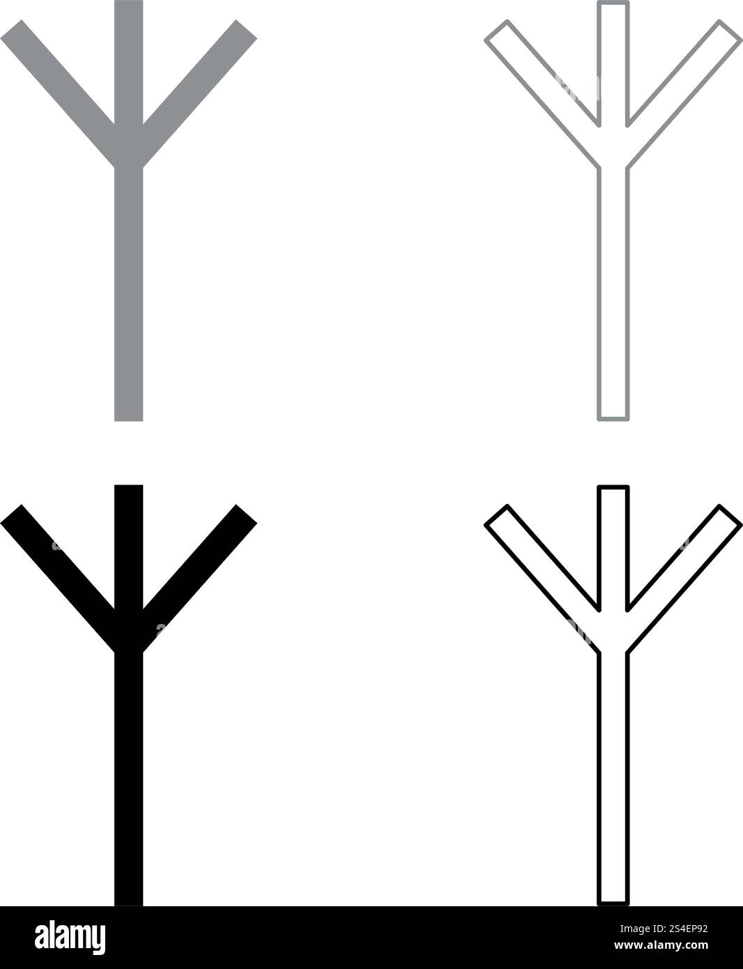 Algiz Elgiz rune elk reed defence symbol icon set grey black color ...