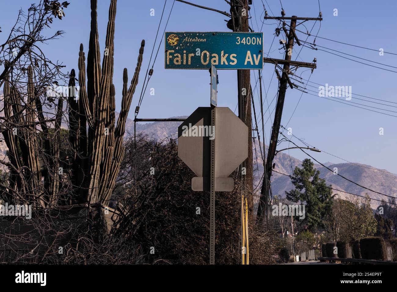 Altadena, USA. 11th Jan, 2025. Fire aftermath in the community of ...
