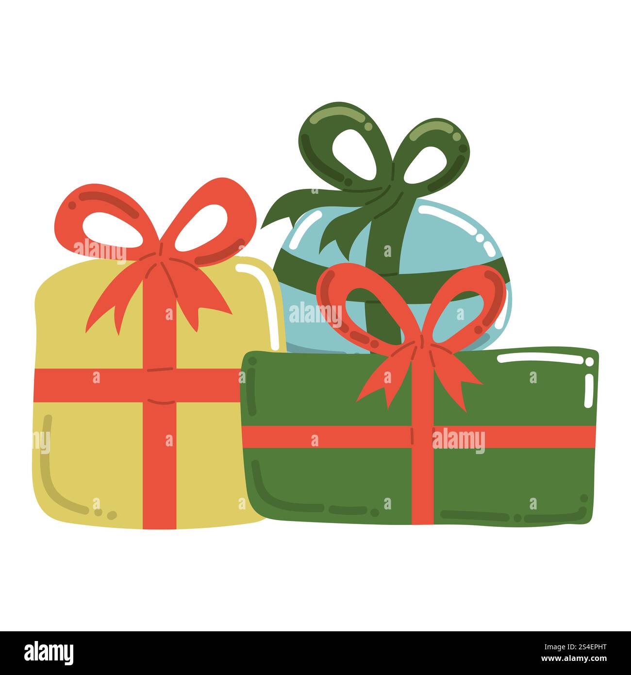 Wrapping boxes in festive Stock Vector Images - Alamy