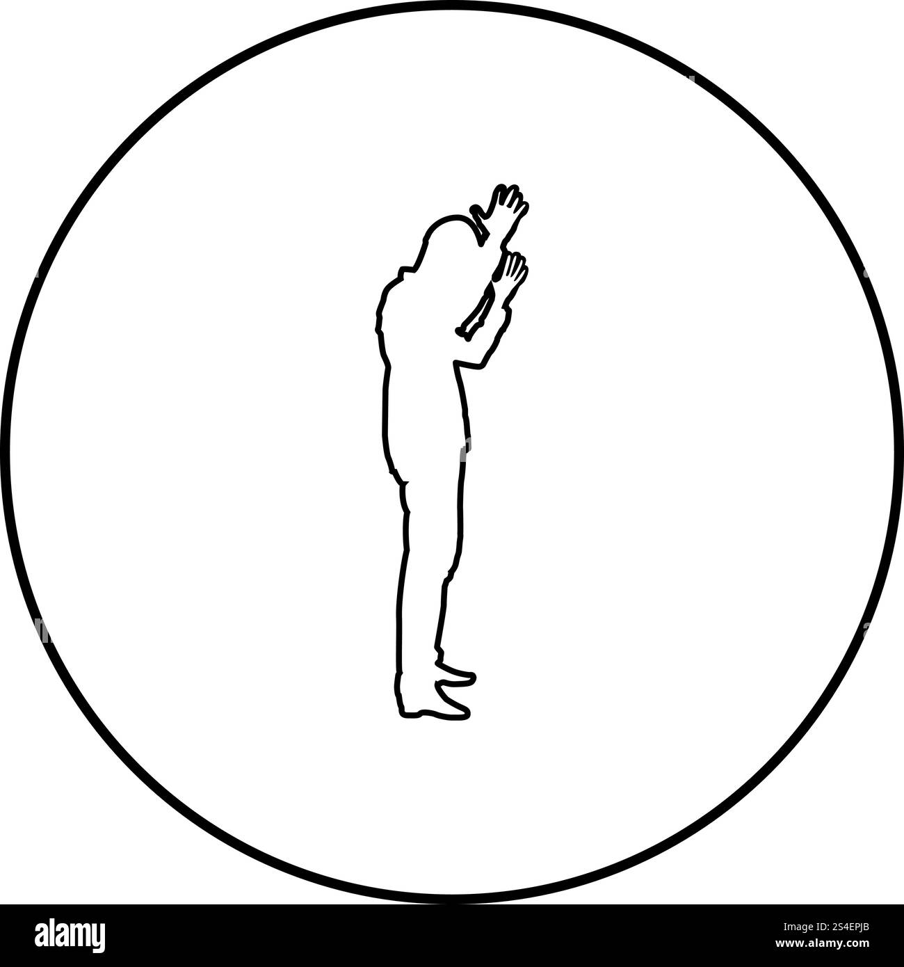 Concept of failure what is it for me problem Man raised hands ...