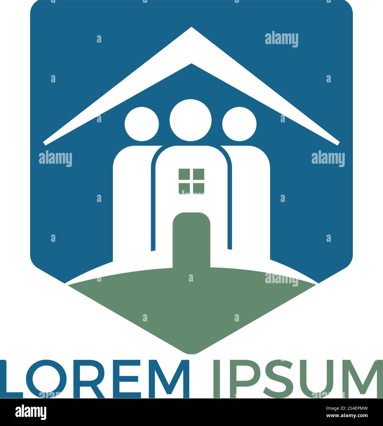 Community home logo design. House and people vector icon Stock Vector ...