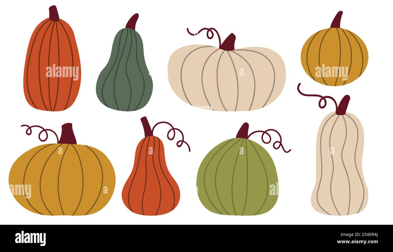 Cartoon pumpkin vegetable in Stock Vector Images - Alamy