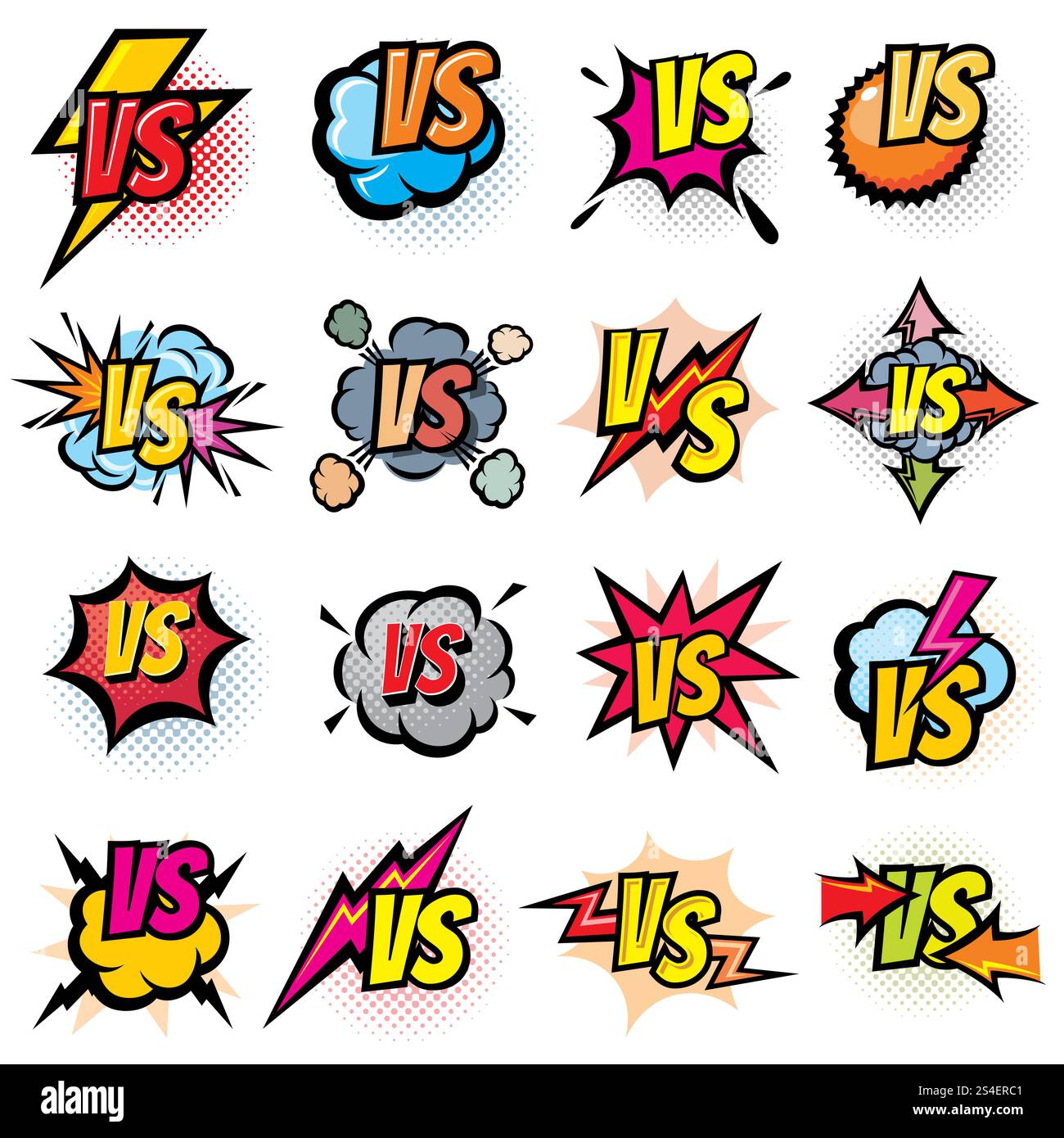 Battle competition versus vector logos set. Vs rivals challenge emblems ...