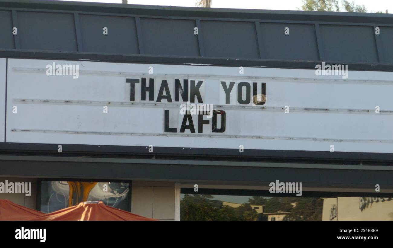 Los Angeles, California, USA 11th January 2025 Thank You LAFD Los ...