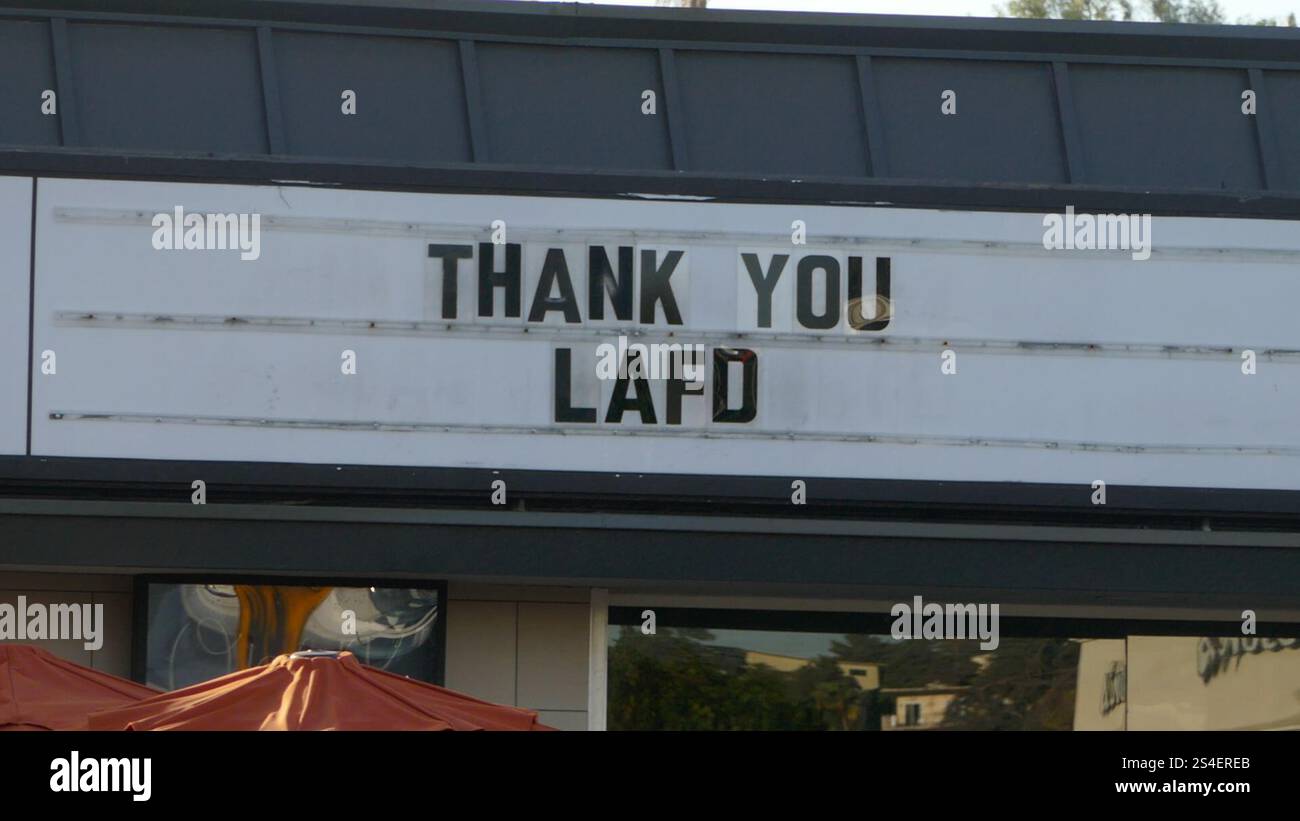 Los Angeles, California, USA 11th January 2025 Thank You LAFD Los ...