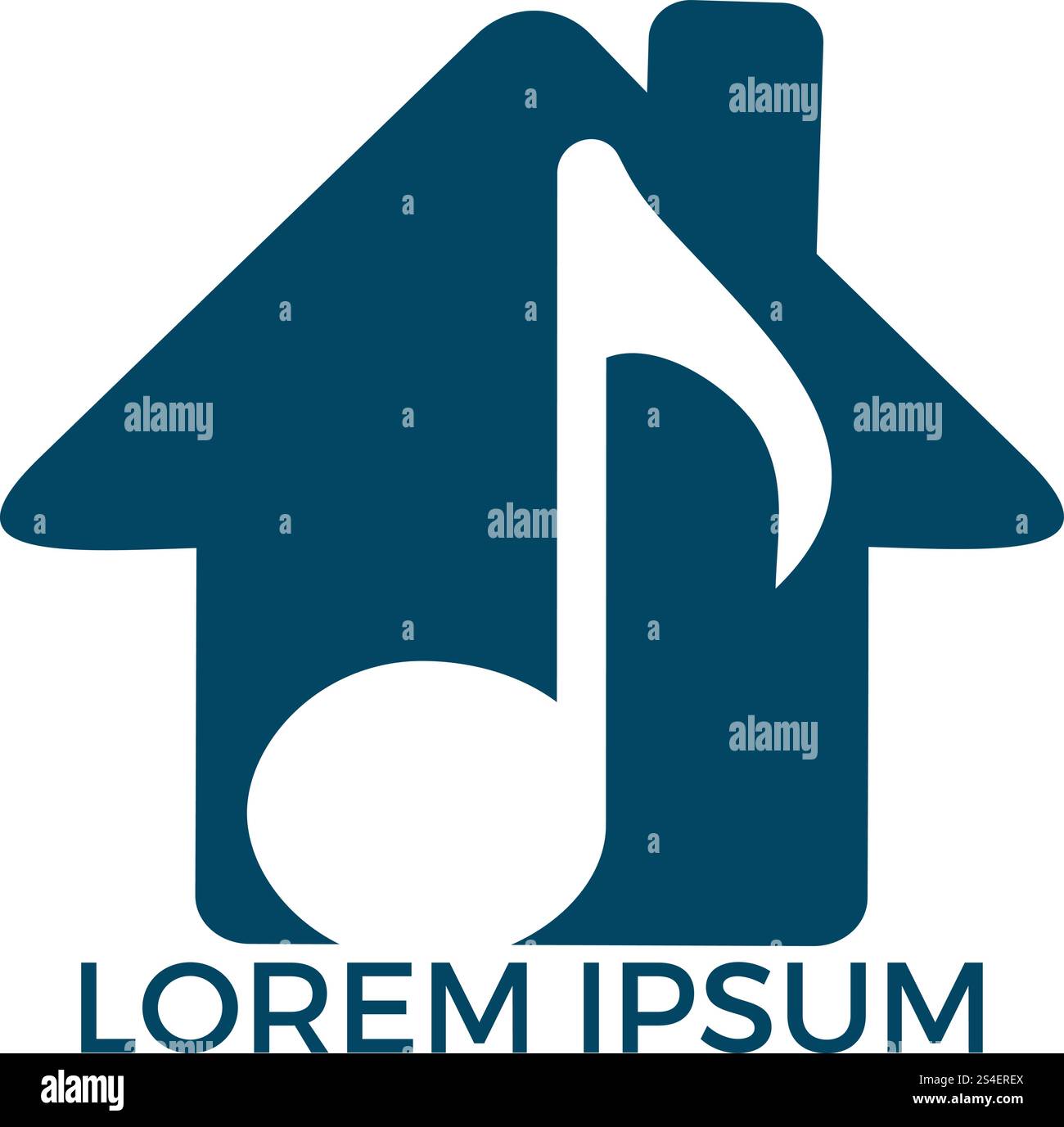 Music House Logo Design. Abstract logo for music and sound Stock Vector ...