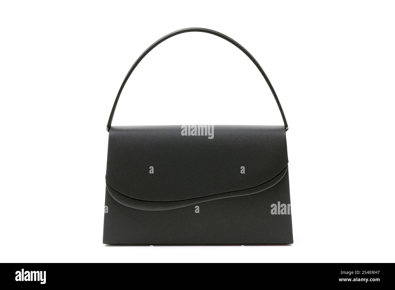 modern and simple black women's leather texture handbag isolated on ...