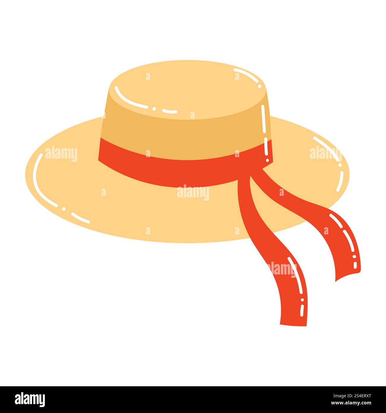 Straw woman hat on Stock Vector Images - Alamy