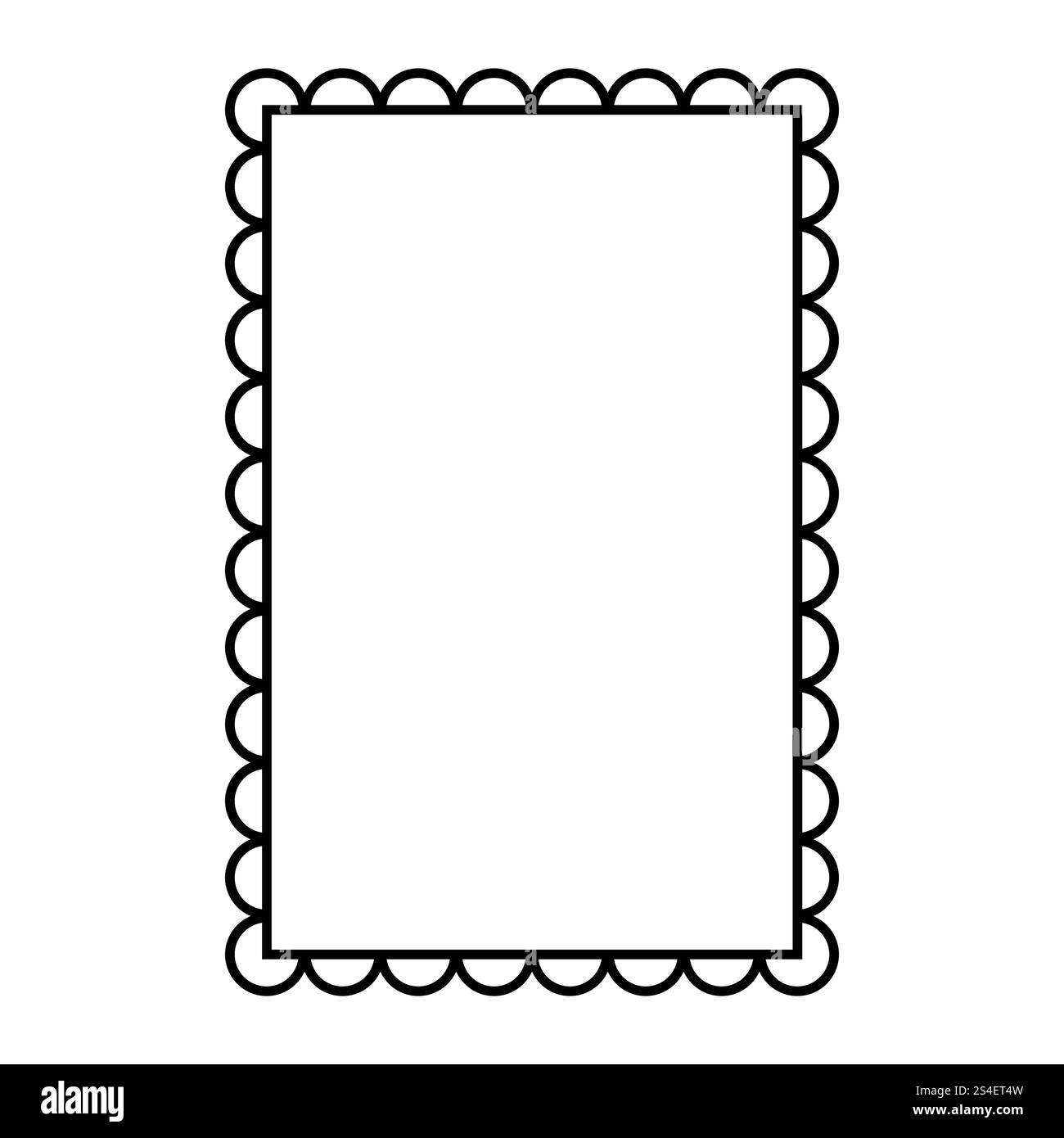 Round element wavy edges hi-res stock photography and images - Alamy