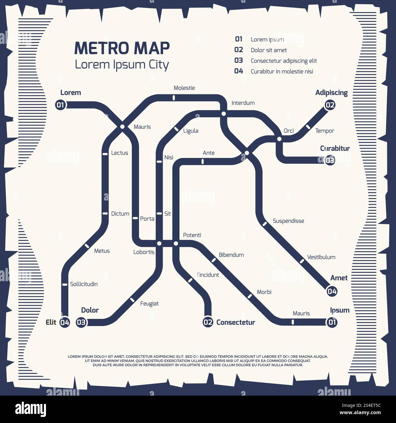 Metro subway map - subway poster design. Poster underground map ...
