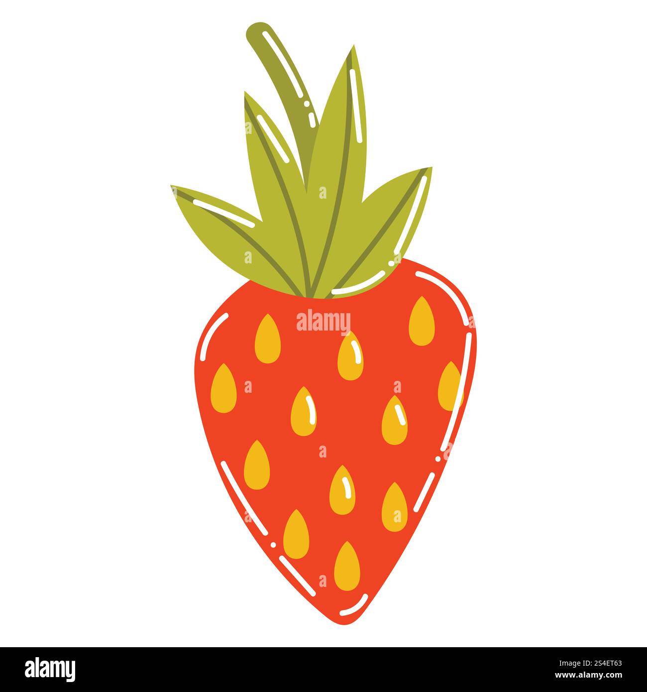 Whole strawberry on white Stock Vector Images - Alamy