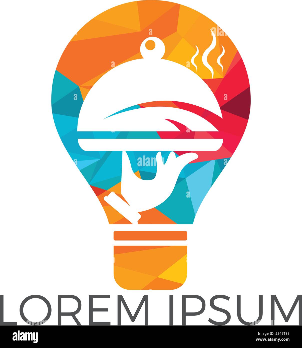 Light bulb and Food logo design. Food idea concept design. Cooking ...