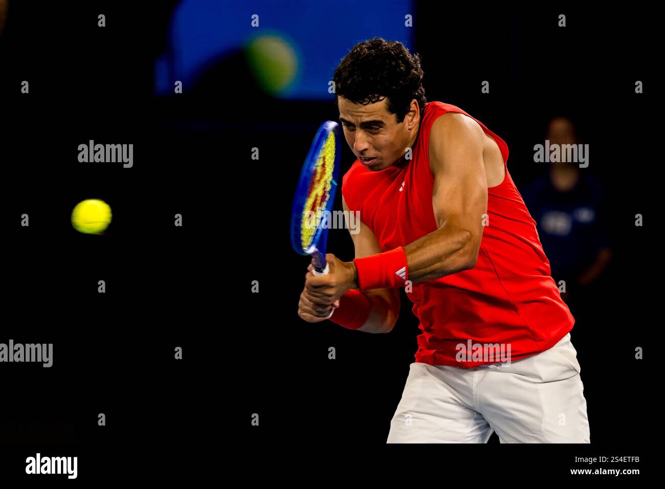 MELBOURNE, VIC - JANUARY 12: Jaume Munar of Spain in action during ...