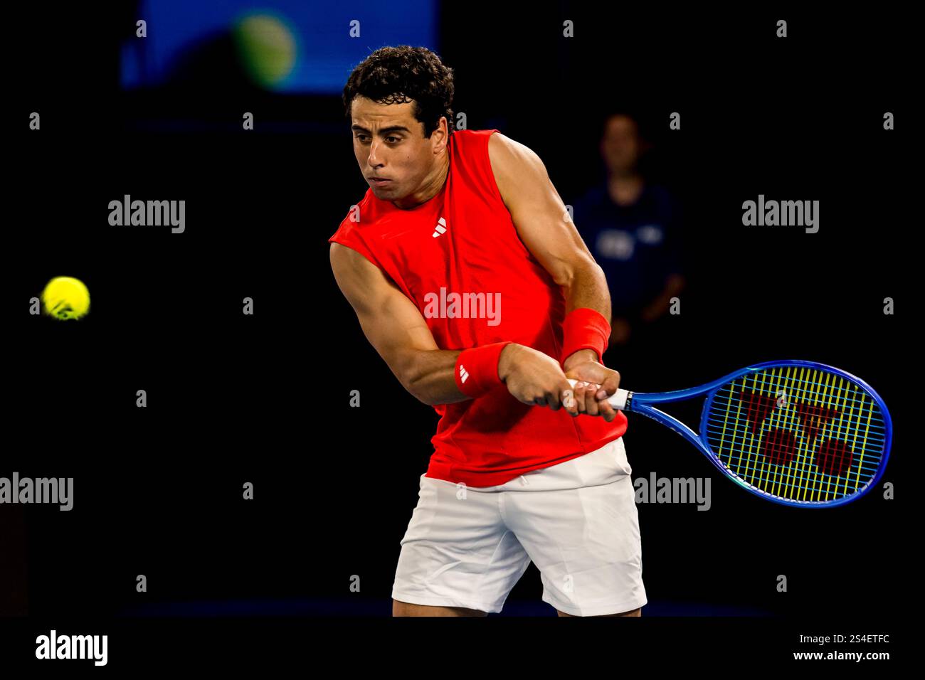MELBOURNE, VIC - JANUARY 12: Jaume Munar of Spain in action during ...