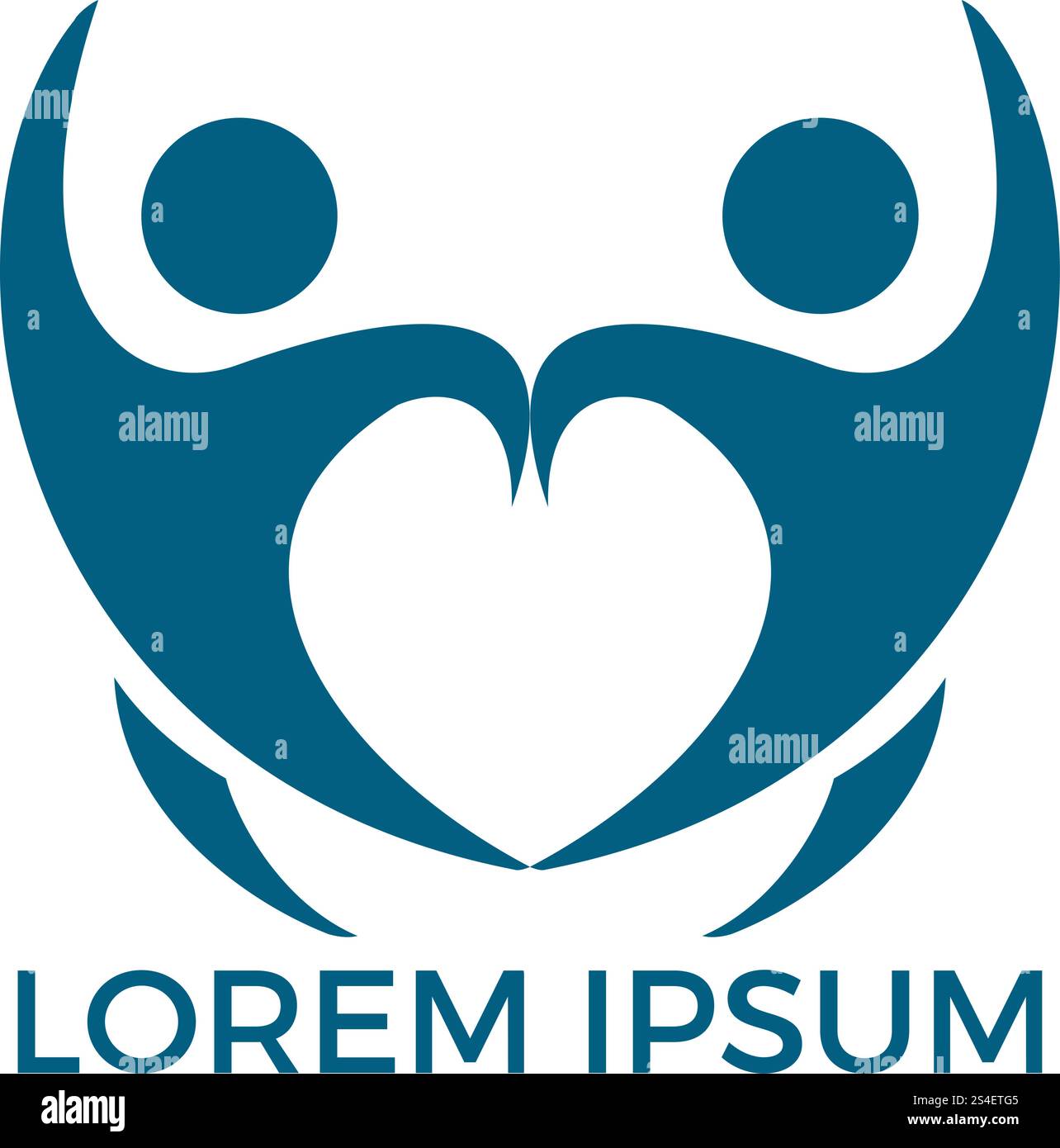 Abstract Family Design Logo. Couple connection joined circle icon ...