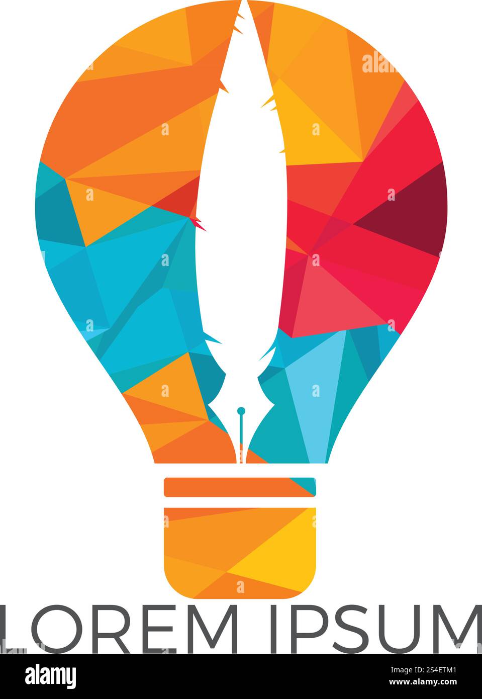 Light Bulb and Pen logo design. Smart Lamp Pen Logo Design. Education ...