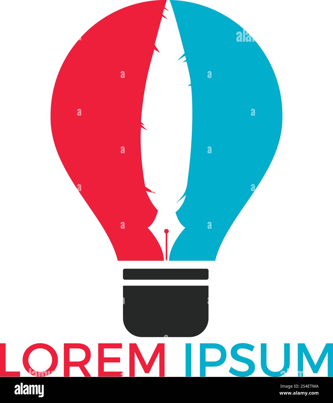 Light Bulb and Pen logo design. Smart Lamp Pen Logo Design. Education ...