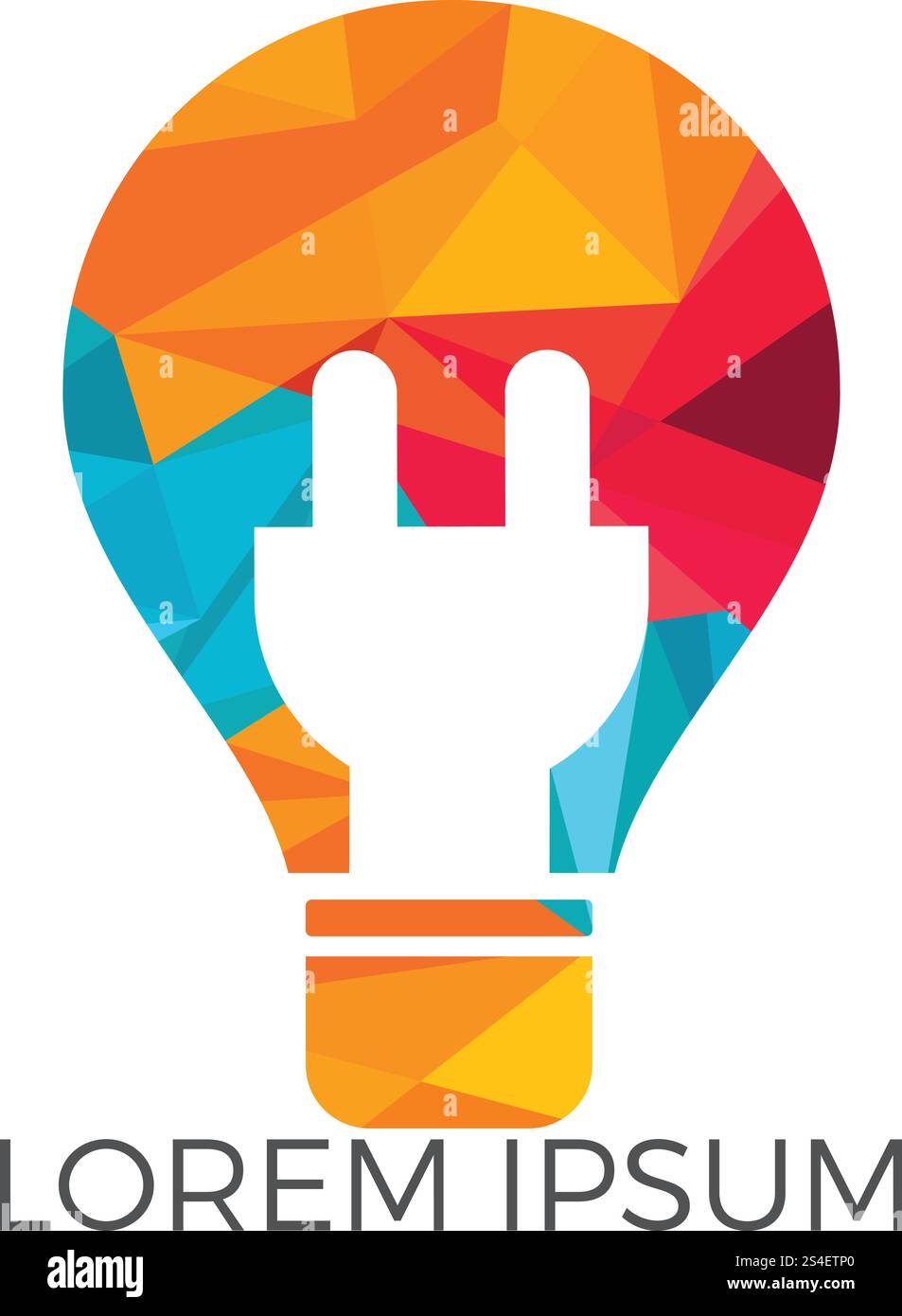 Light Lamp Electric Logo Design. Light bulb logo template with powers ...