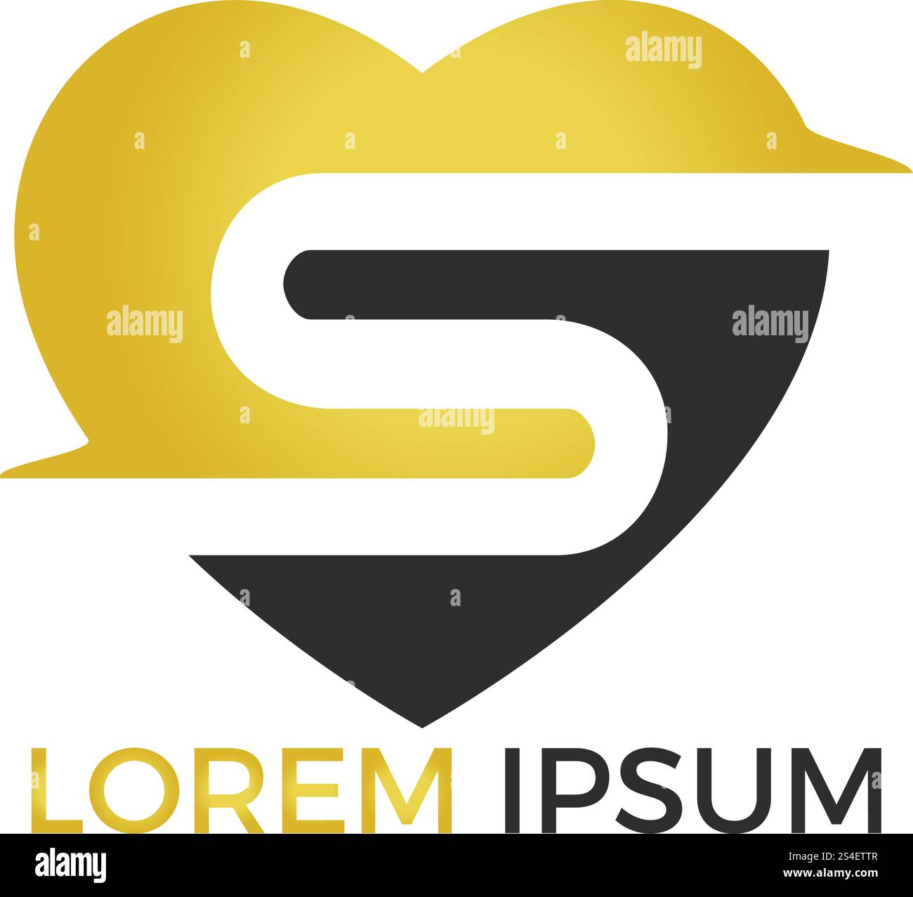 Letter S heart logo design Stock Vector Image & Art - Alamy